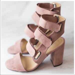 Shoes | Mauve Strappy Sandal Heel Shoe | Poshmark
